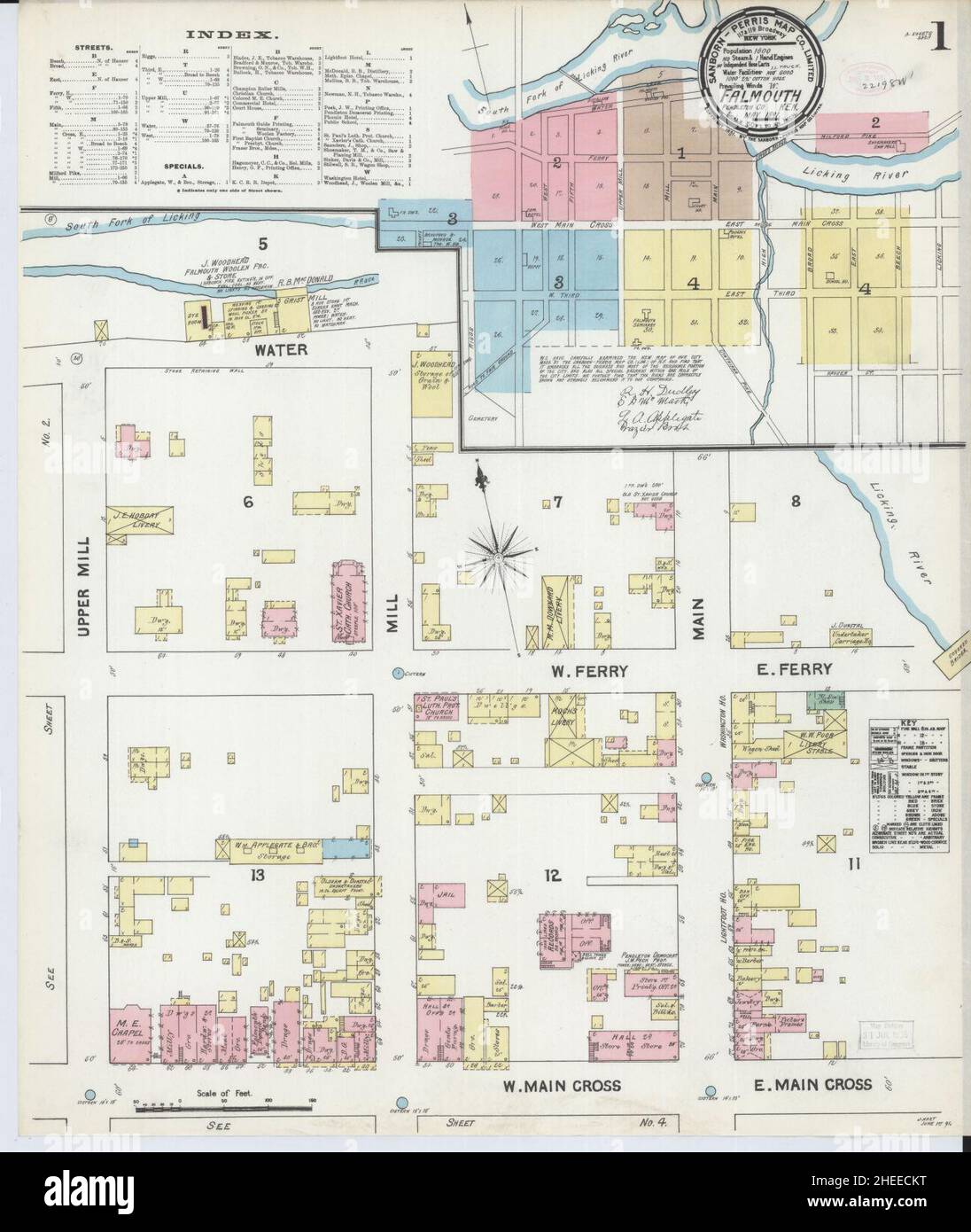 Falmouth map hi-res stock photography and images - Alamy