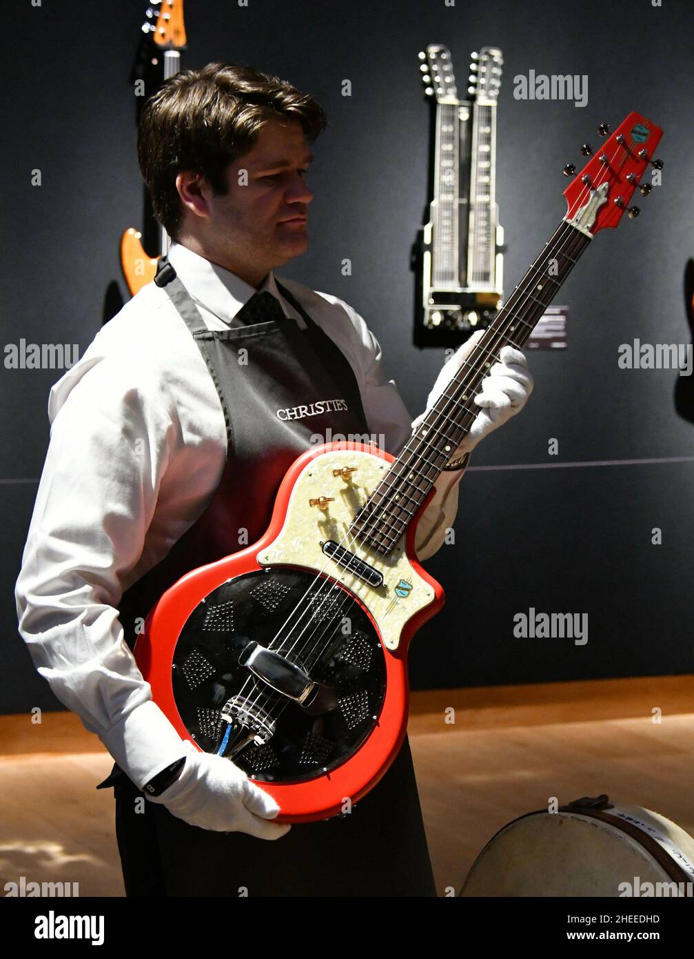 London - Britain - 20190327 The David Gilmour Guitar Collection at ...