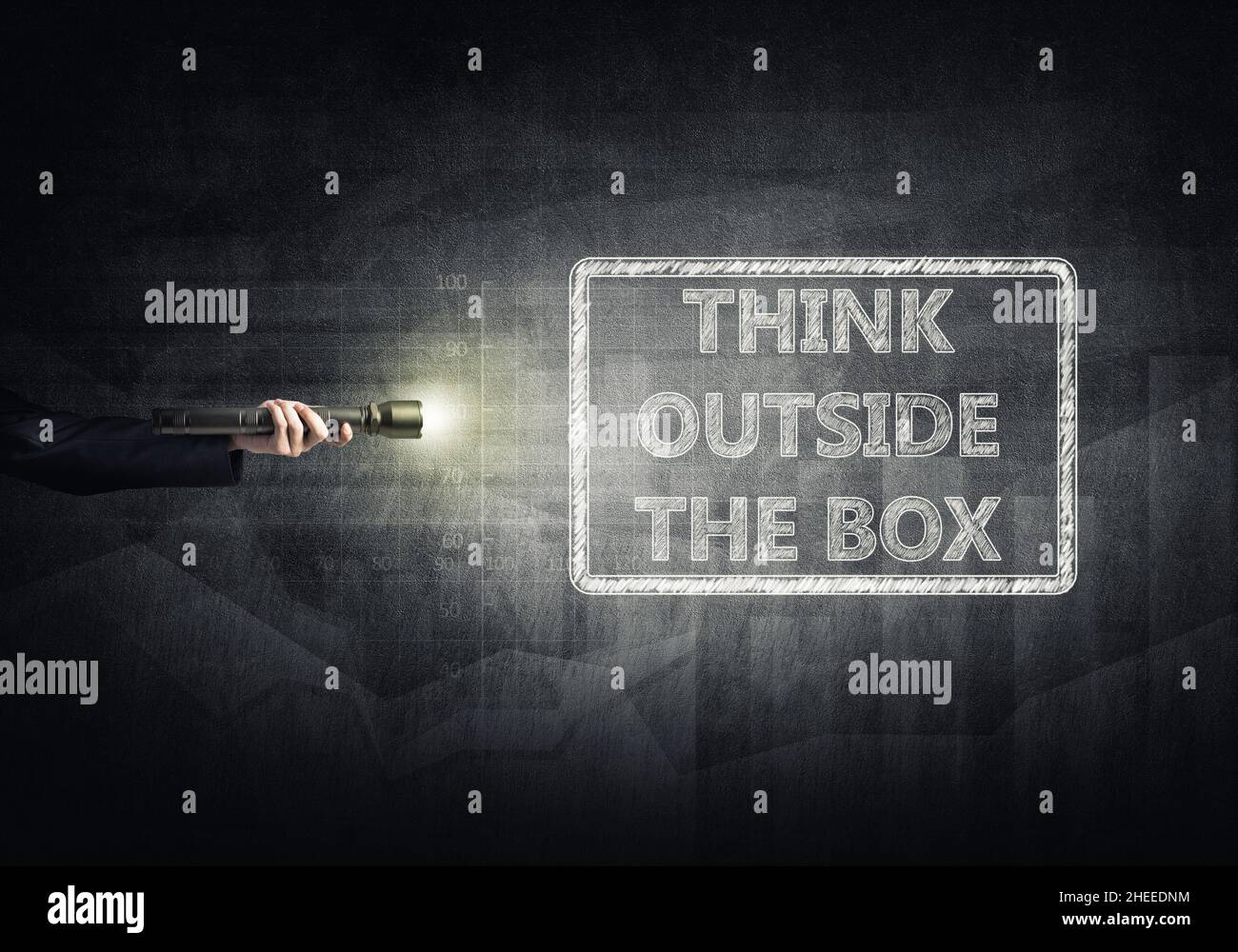 Thinking outside the box Stock Photo - Alamy