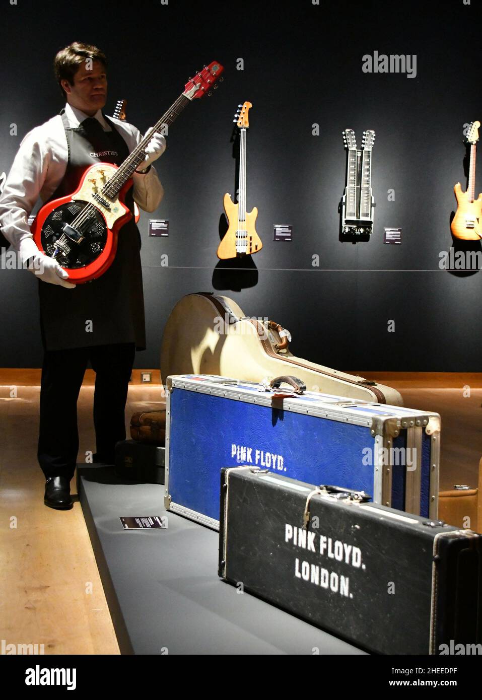 London - Britain - 20190327 The David Gilmour Guitar Collection at ...