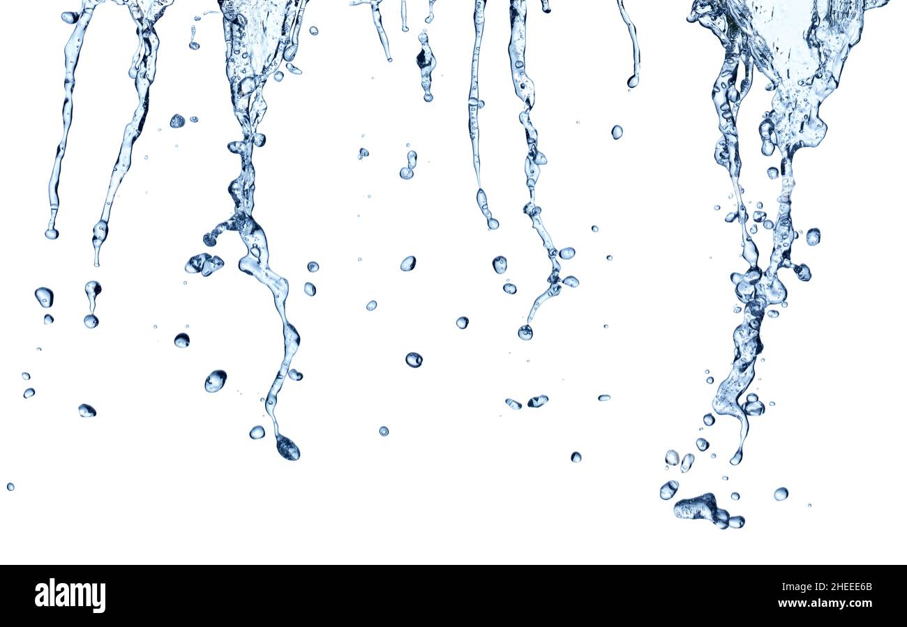 water splash drop blue liquid bubble Stock Photo - Alamy