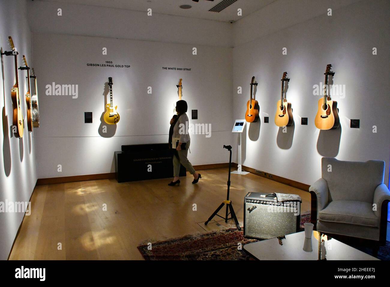 London - Britain - 20190327 The David Gilmour Guitar Collection at ...