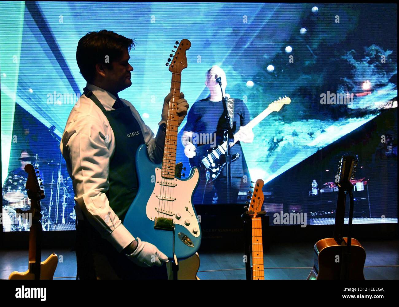 London - Britain - 20190327 The David Gilmour Guitar Collection at ...