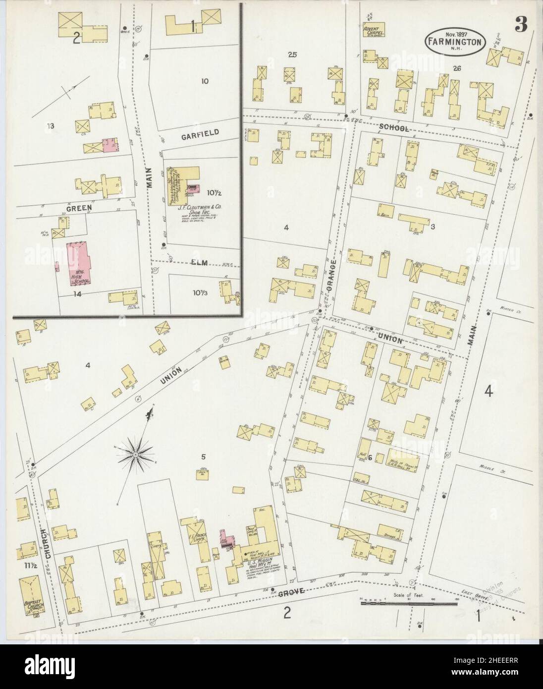 Farmington new hampshire map hi-res stock photography and images - Alamy