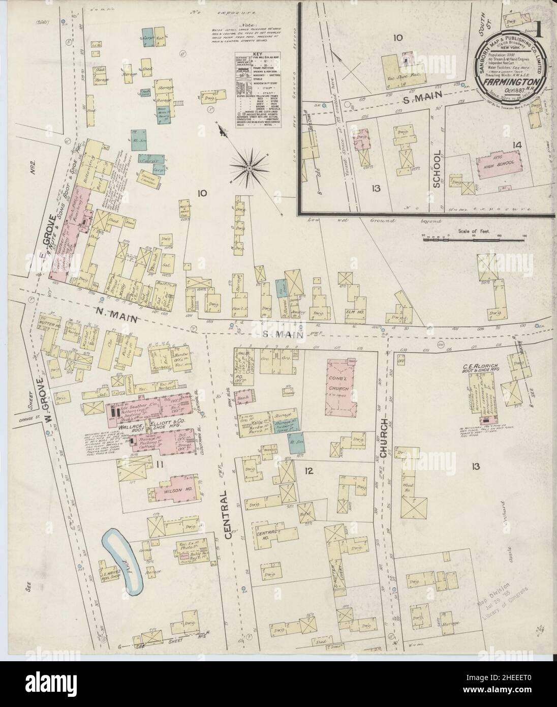 Farmington new hampshire map hi-res stock photography and images - Alamy