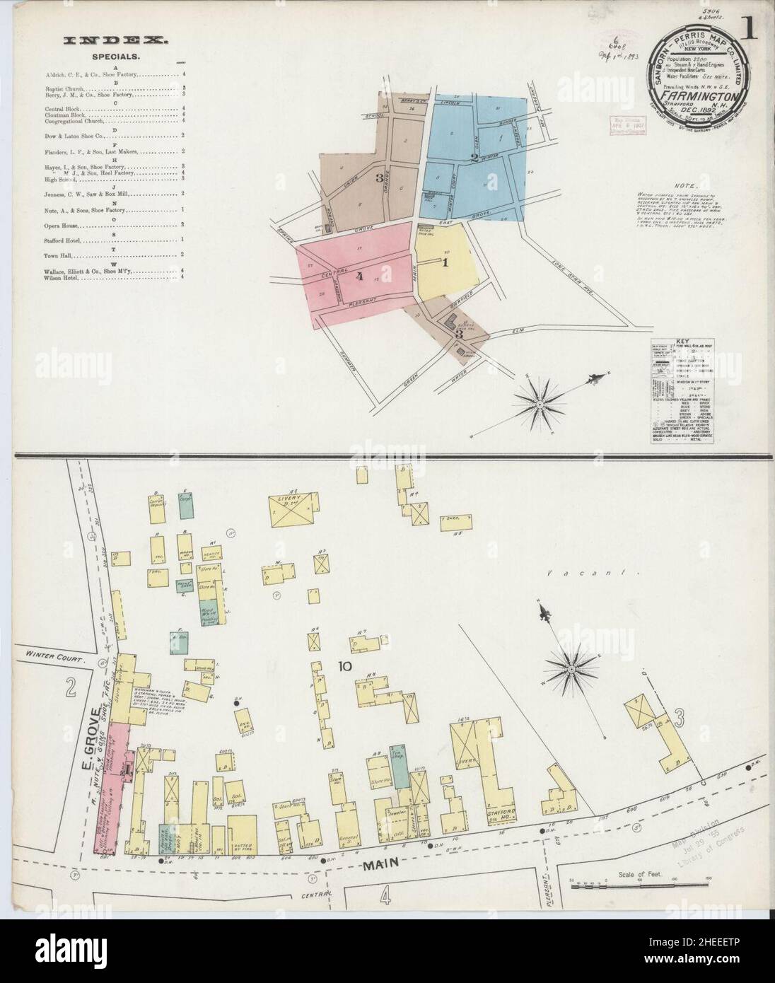 Farmington new hampshire map hi-res stock photography and images - Alamy