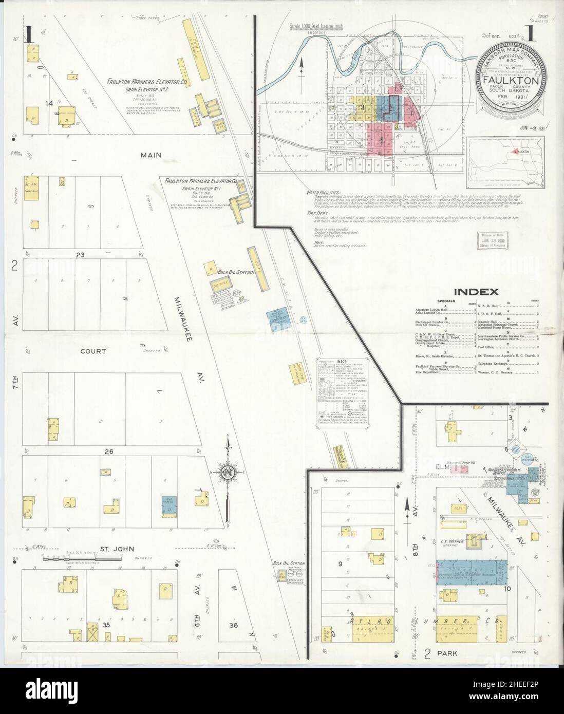 Map of faulkton south dakota hi-res stock photography and images - Alamy