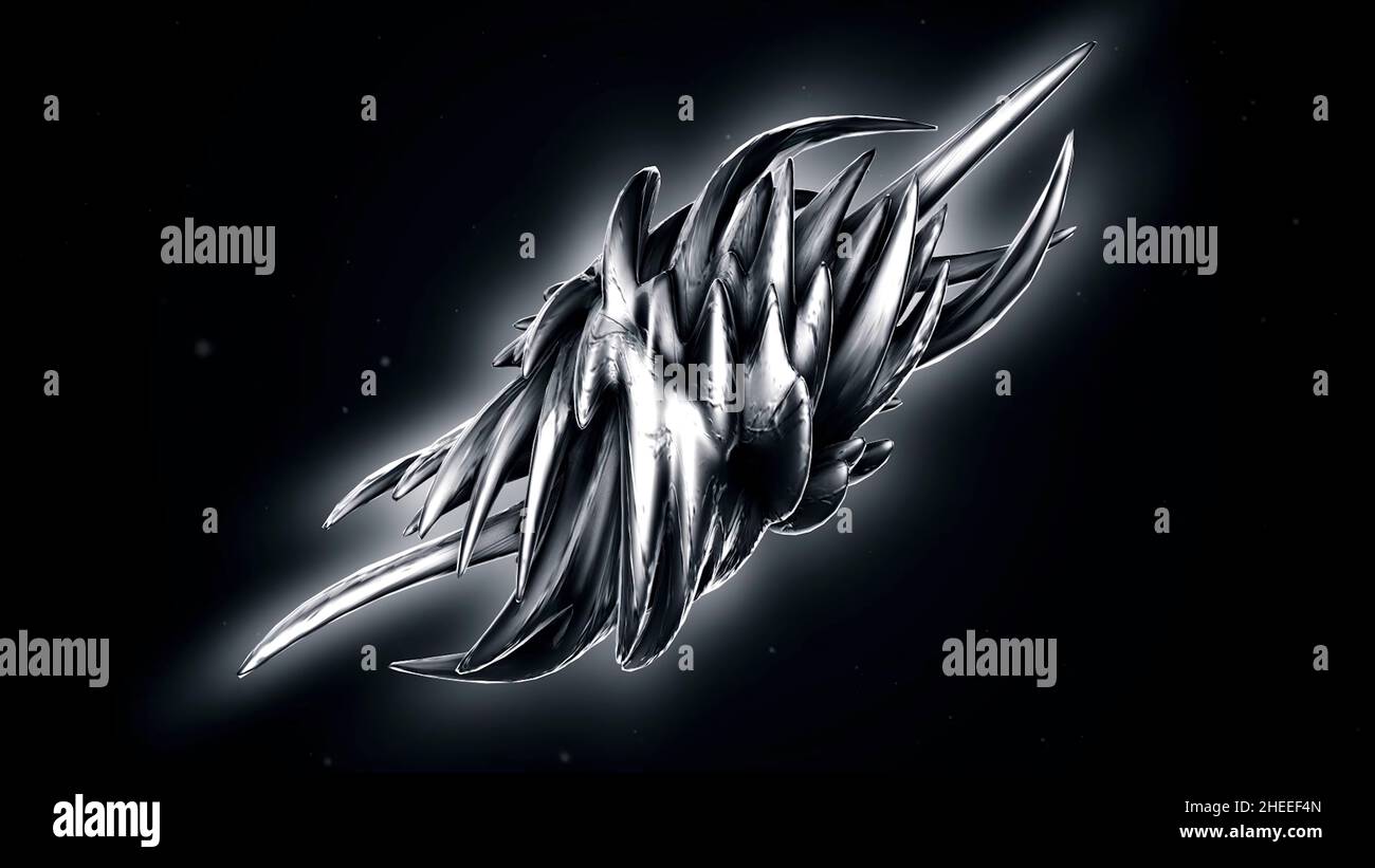 Dark matter in black fluid pulsing and moving closeup footage. Abstract ...