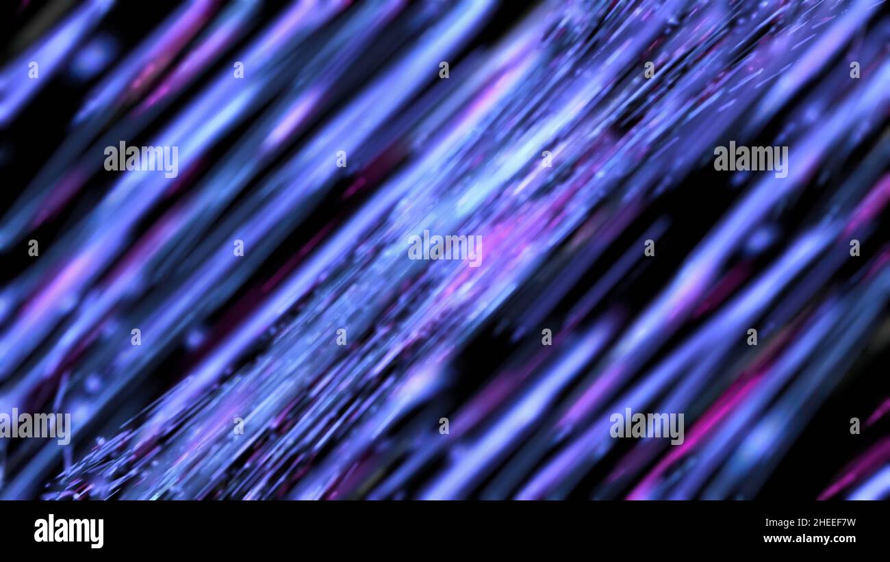 Fast speed neon glowing flashing lines streaks in purple blue cool ...