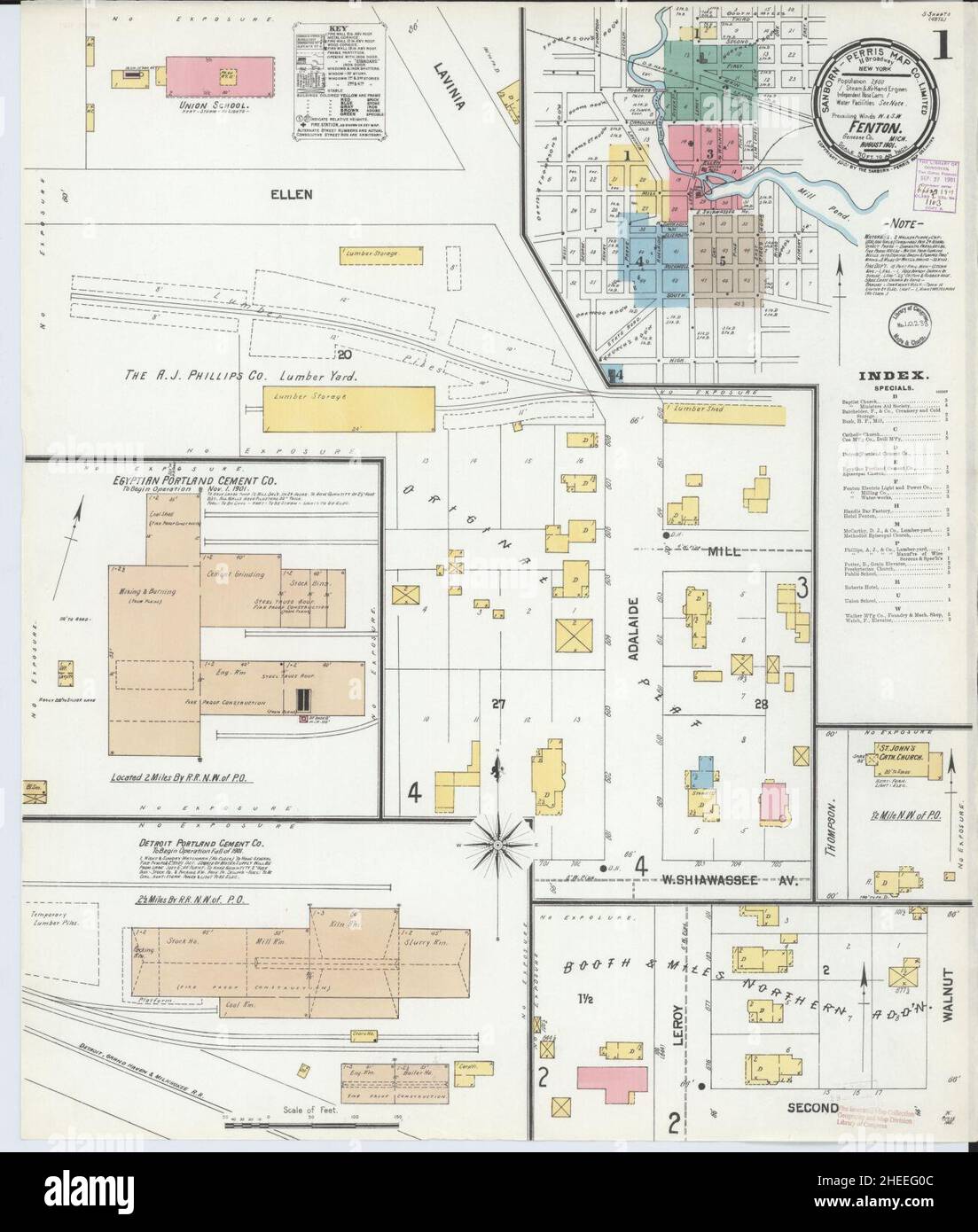 Fenton michigan map hi-res stock photography and images - Alamy