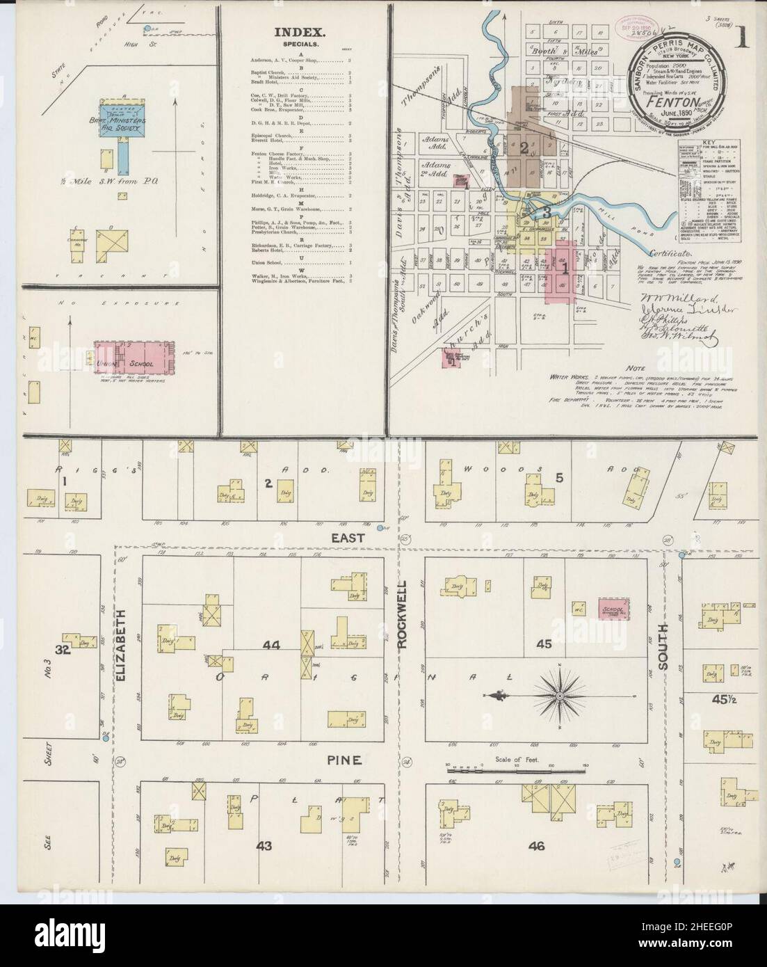 Fenton michigan map hi-res stock photography and images - Alamy