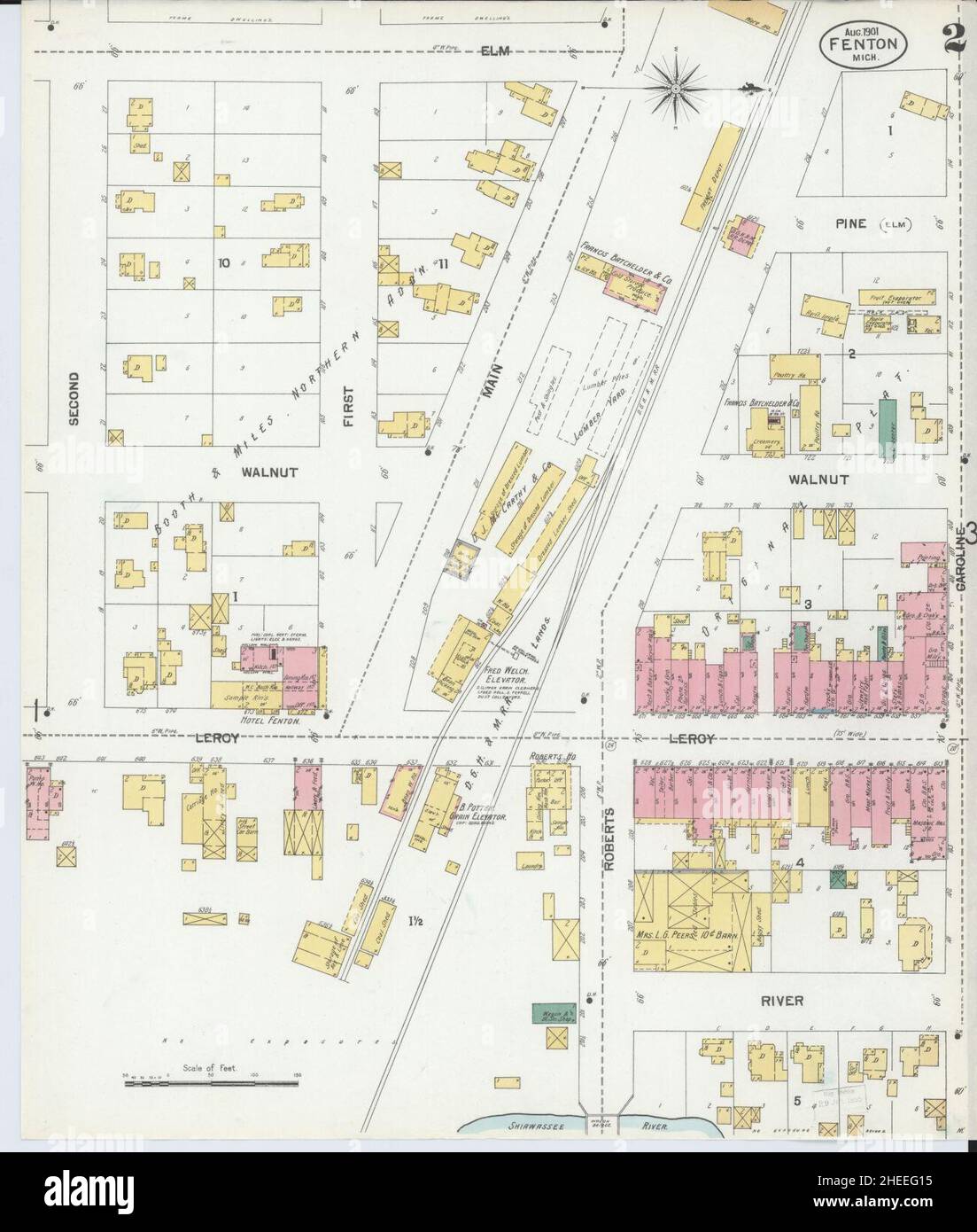 Fenton michigan map hi-res stock photography and images - Alamy