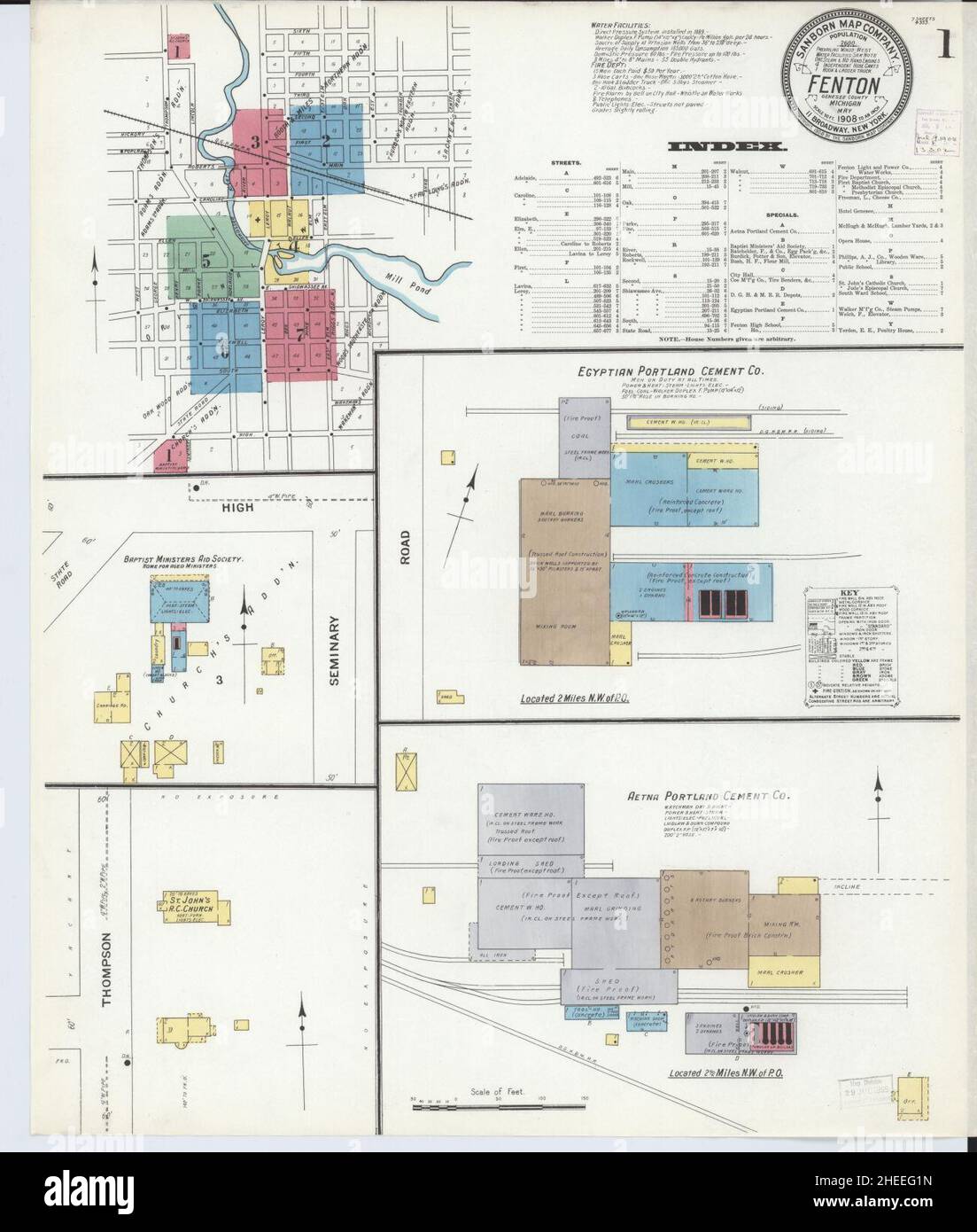 Fenton michigan map hi-res stock photography and images - Alamy
