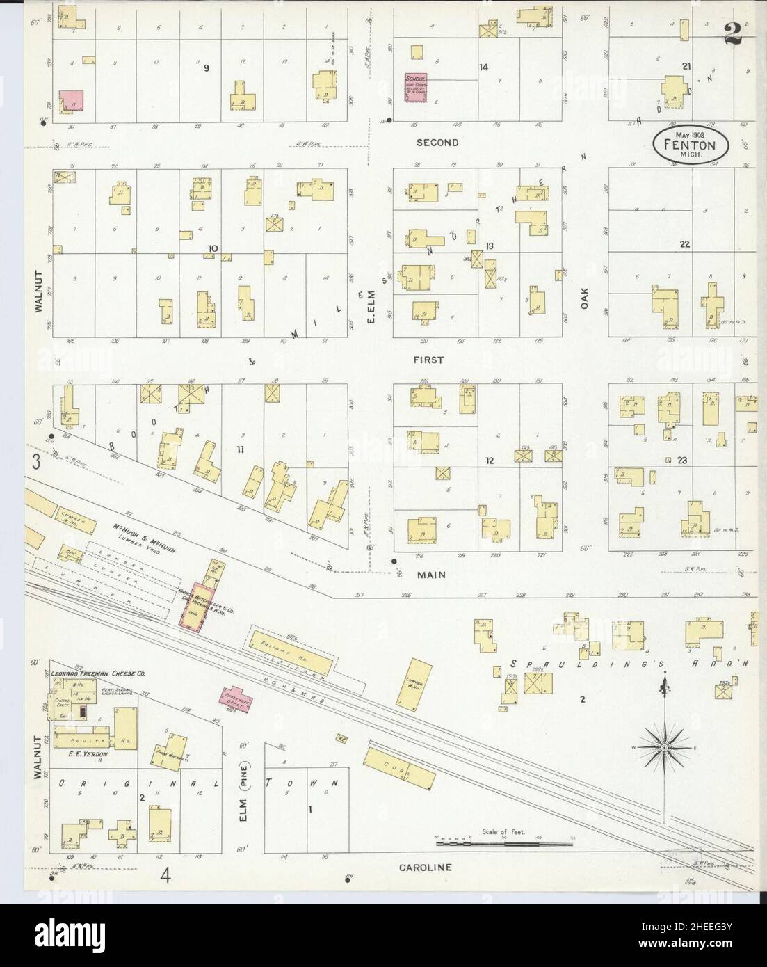 Fenton michigan map hi-res stock photography and images - Alamy