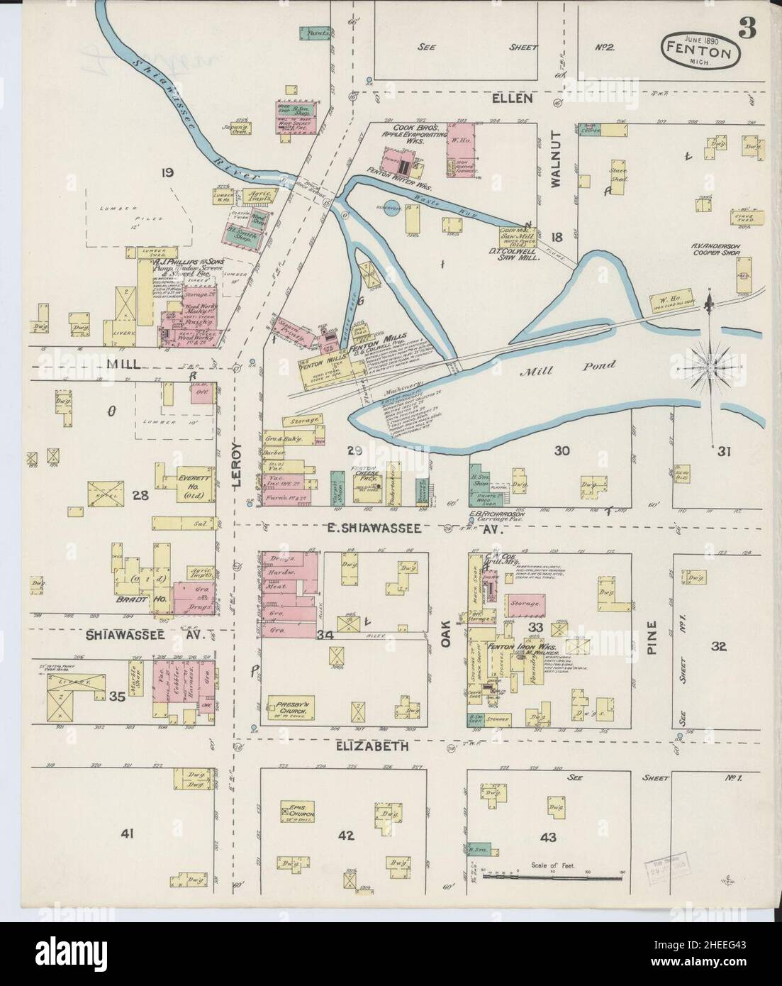 Fenton michigan map hi-res stock photography and images - Alamy
