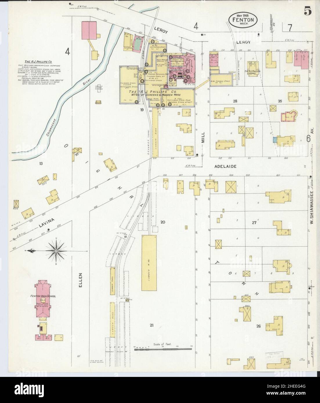 Fenton michigan map hi-res stock photography and images - Alamy