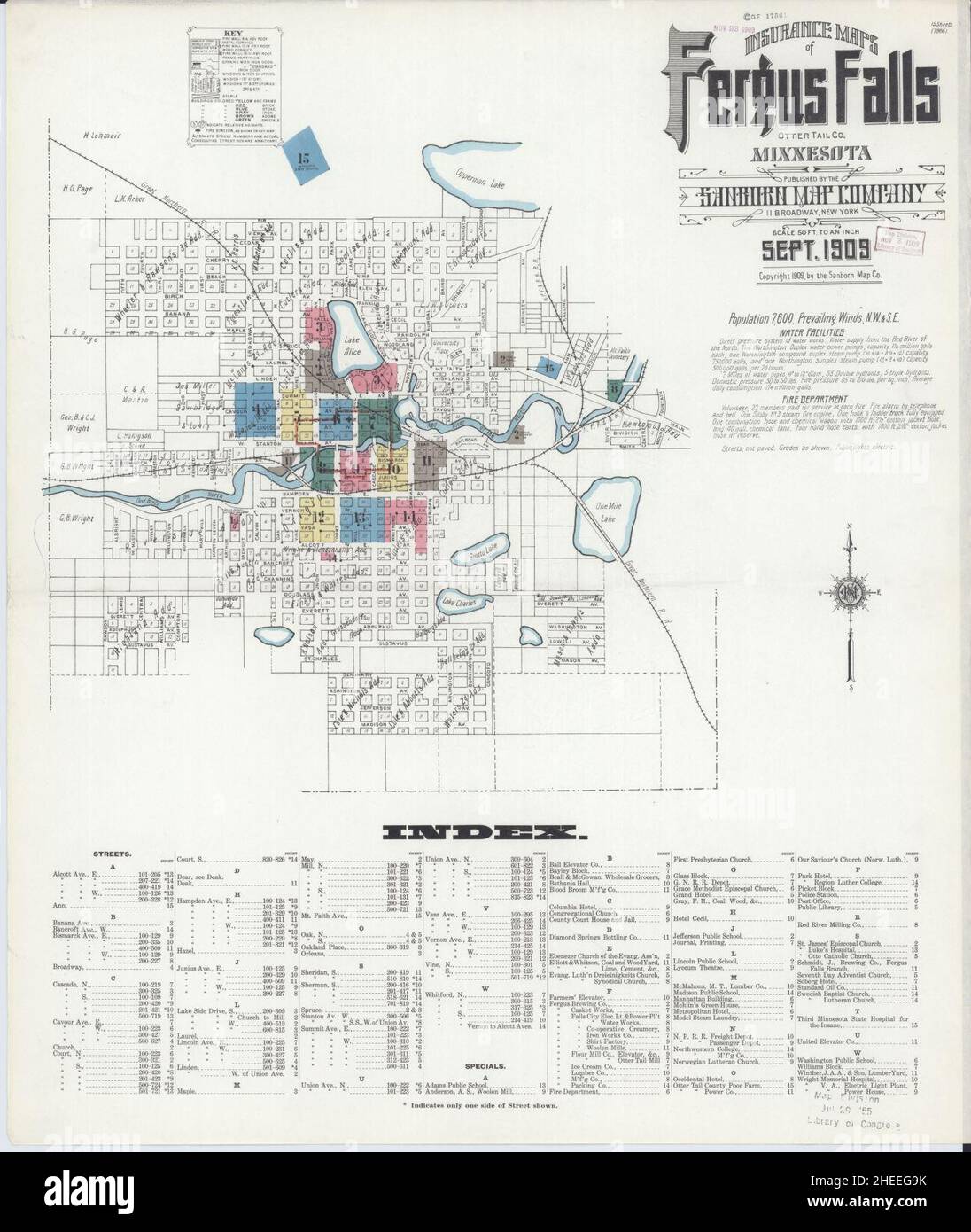 Sanborn Fire Insurance Map from Fergus Falls, Otter Tail County ...