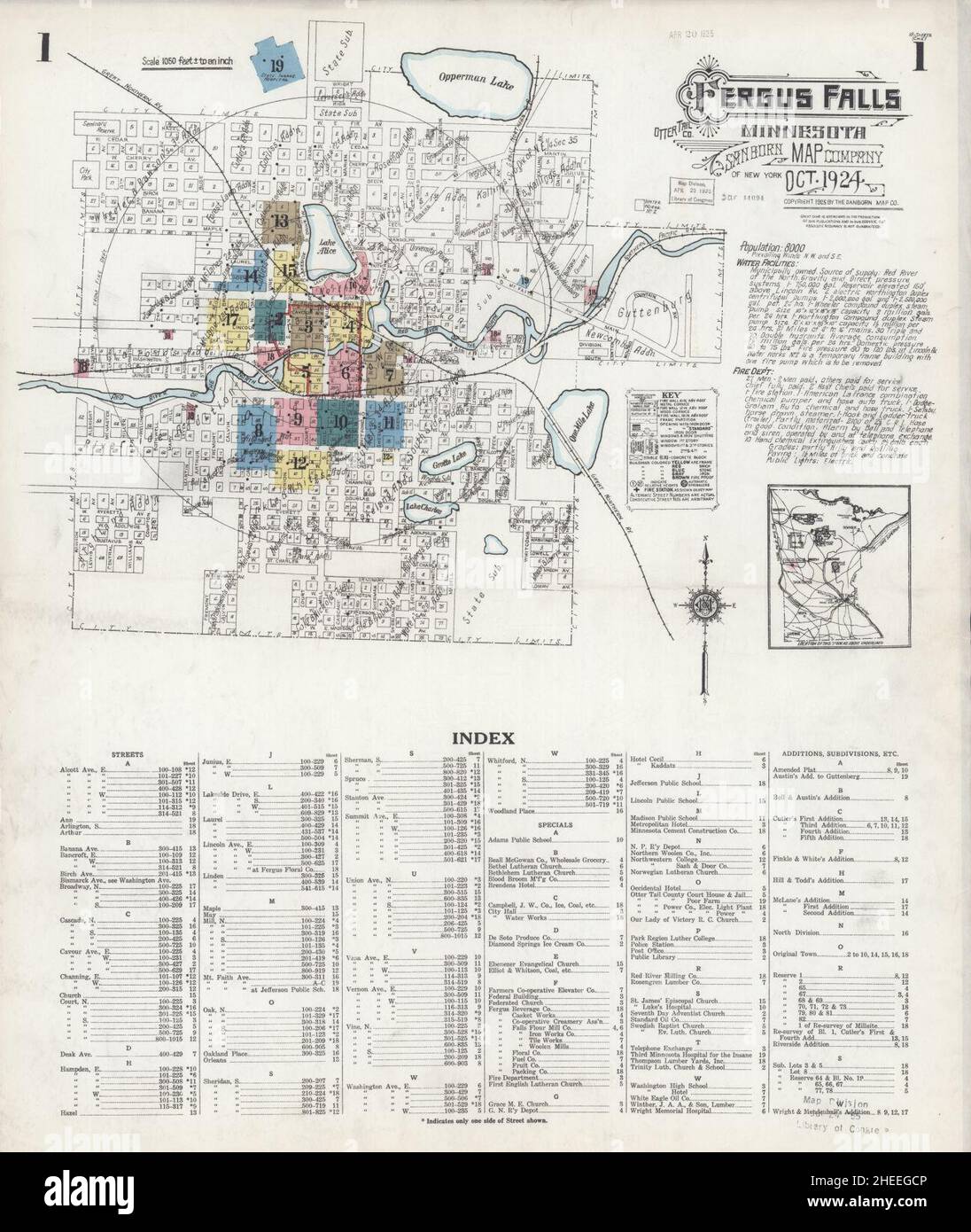 Map of fergus falls hi-res stock photography and images - Alamy