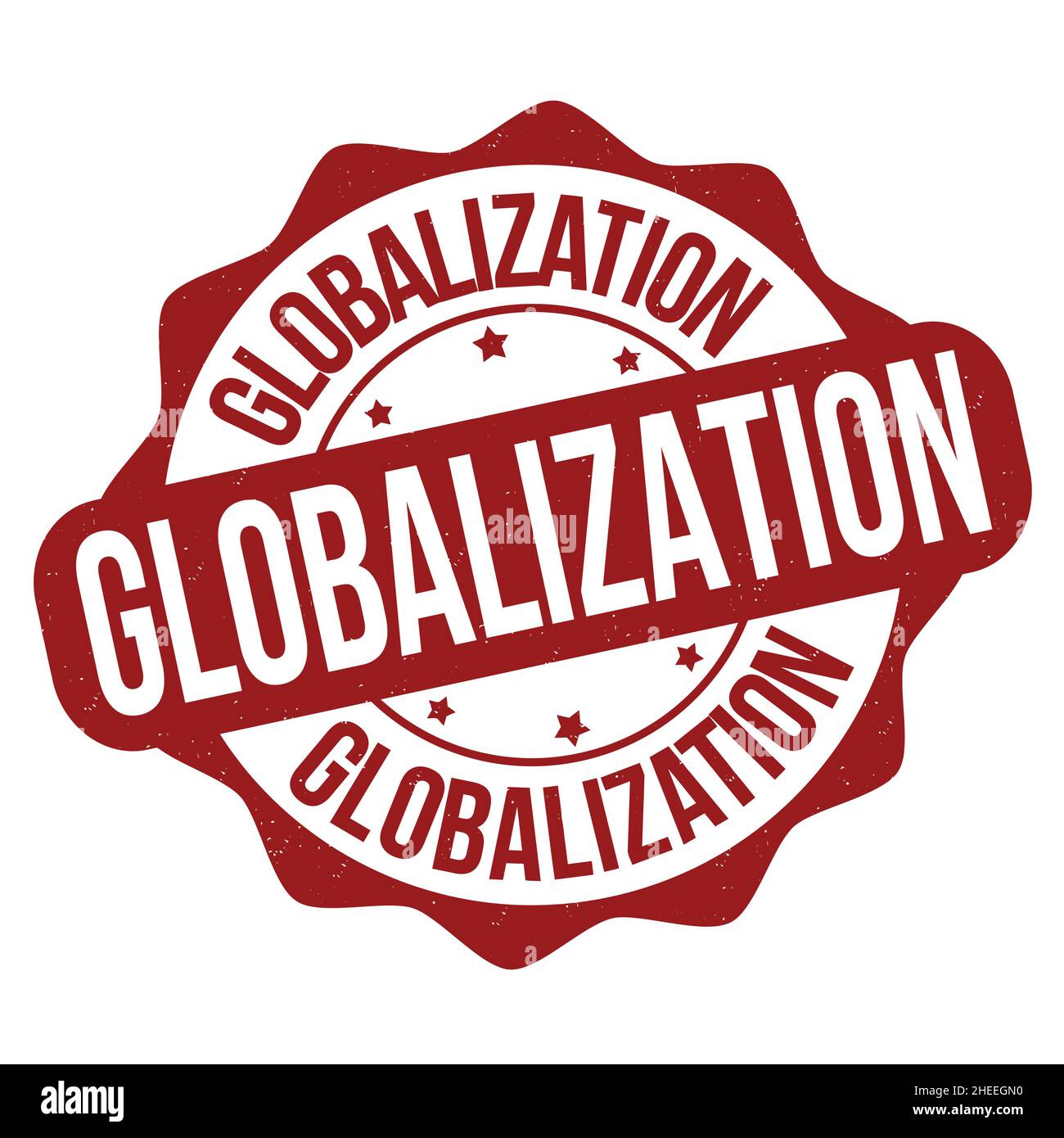 Globalization grunge rubber stamp on white background, vector ...