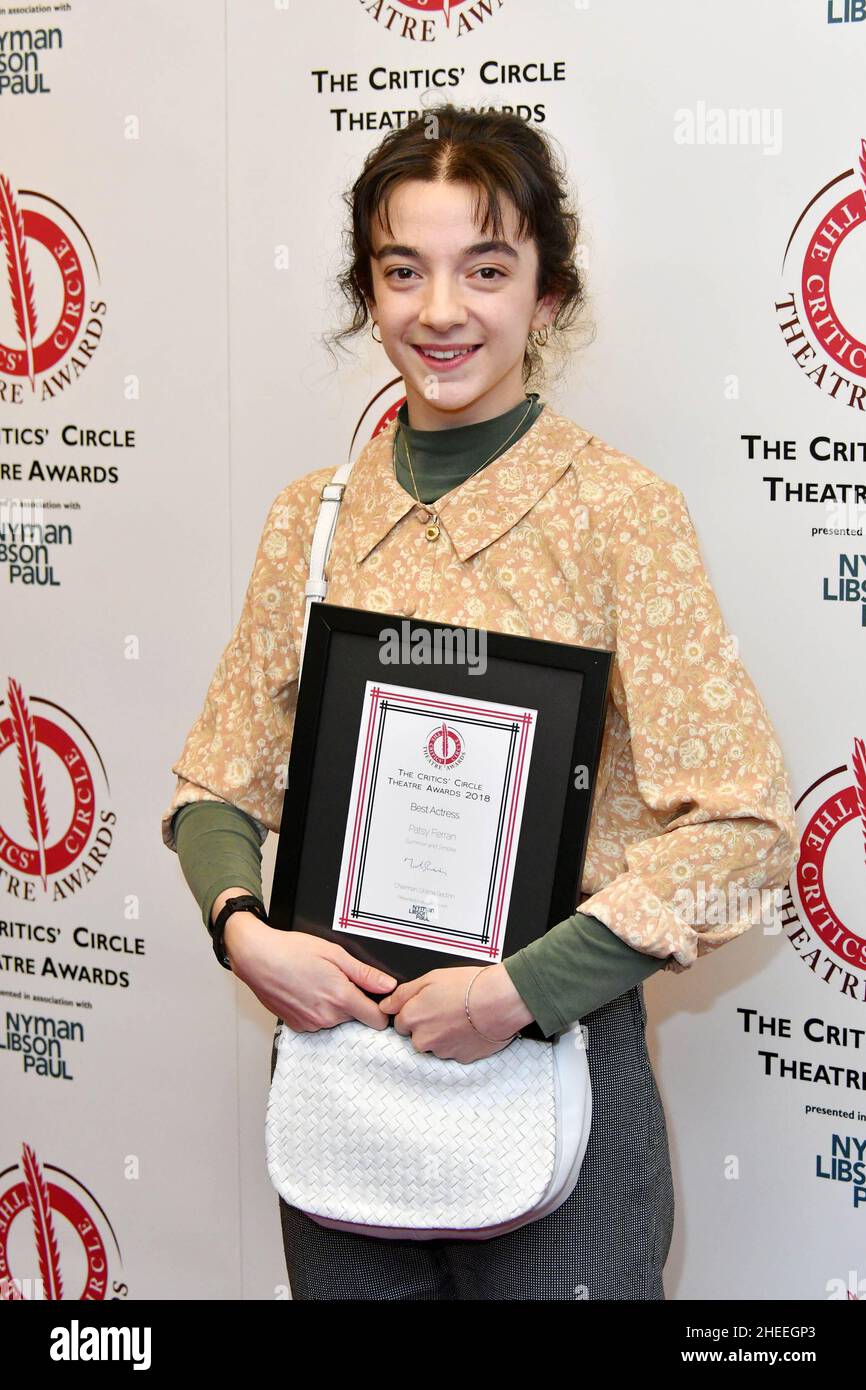 London - Britain - 20190129-The 2019 Critics Circle Theatre Awards ...