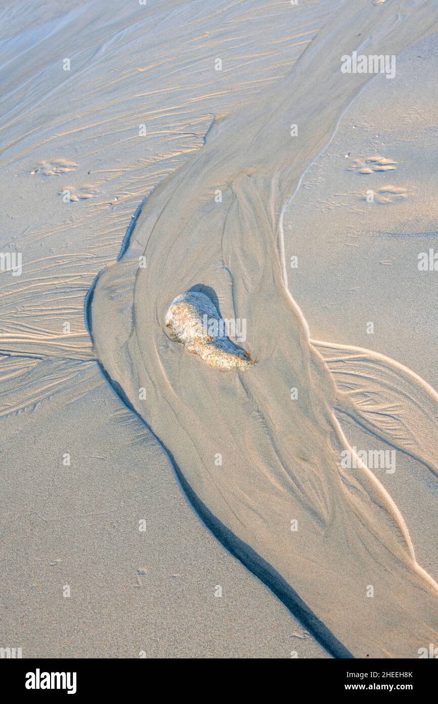 Natural textures and design at the beachduring the low tide Stock Photo ...