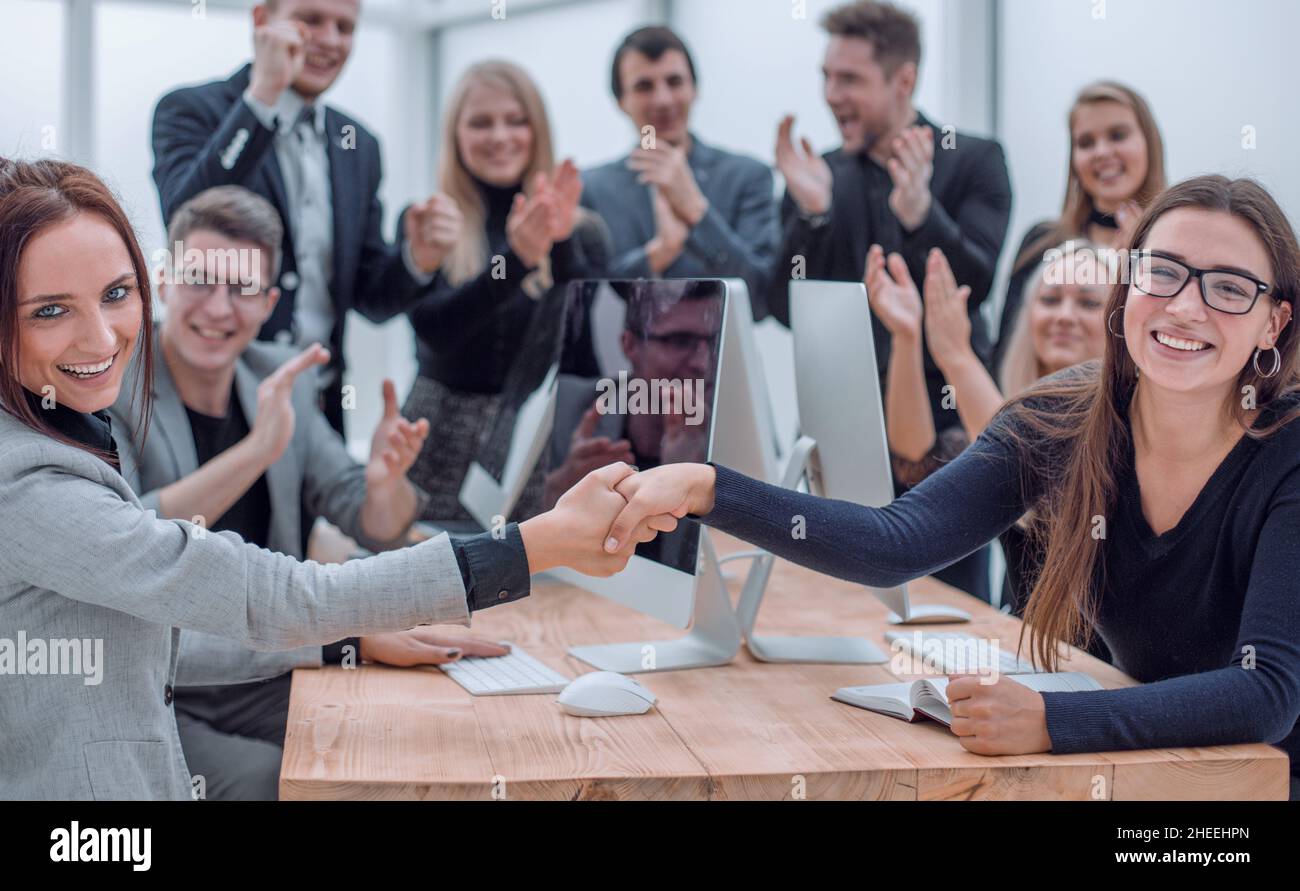 Diverse group business professionals clap hi-res stock photography and ...