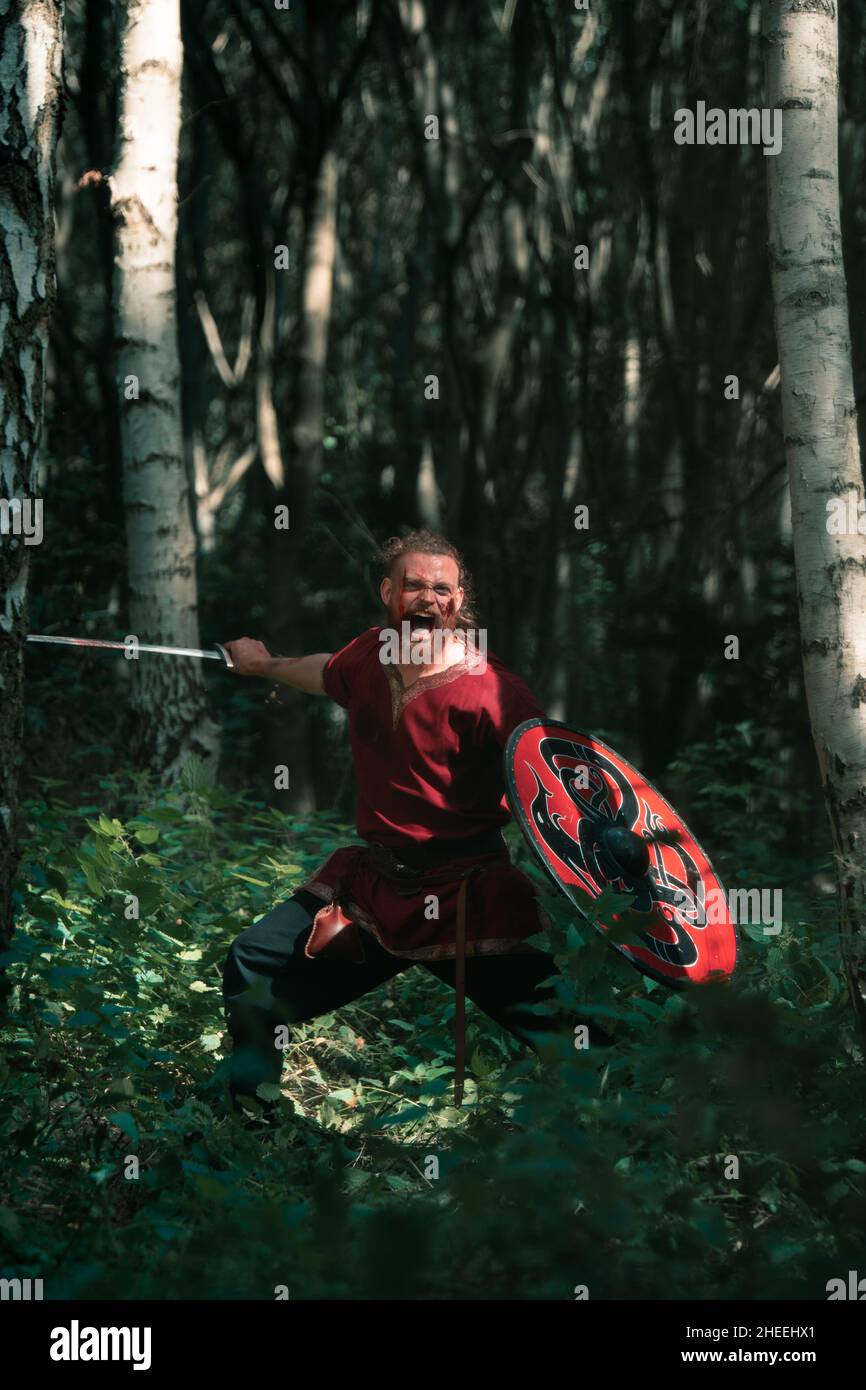 Viking man attack hi-res stock photography and images - Alamy