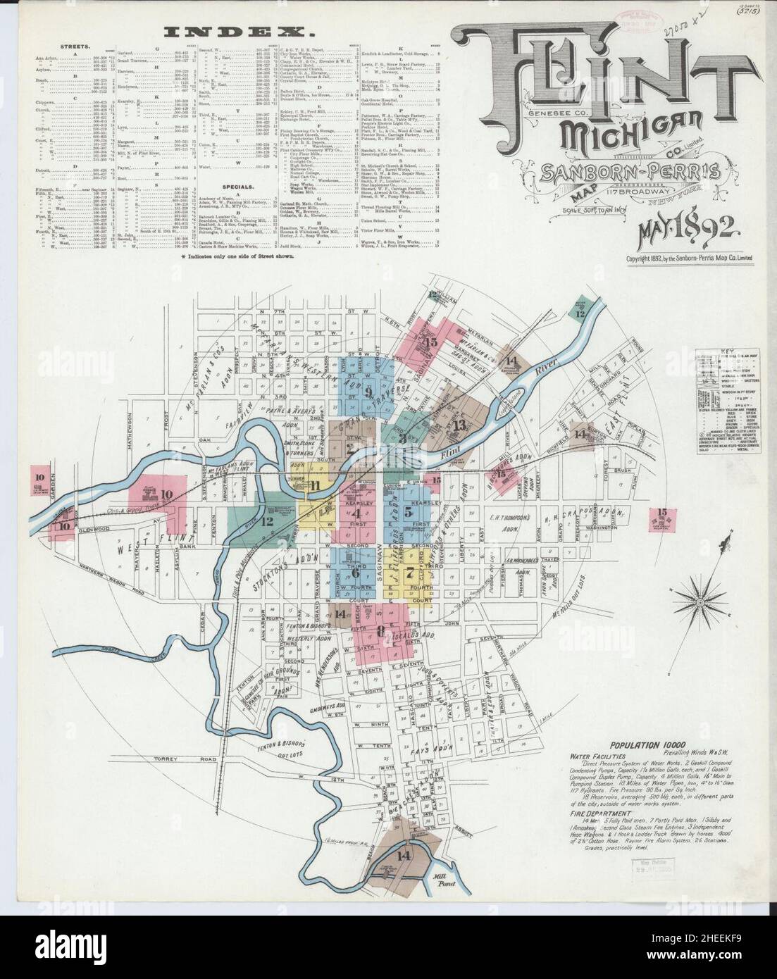 Flint michigan map hi-res stock photography and images - Alamy