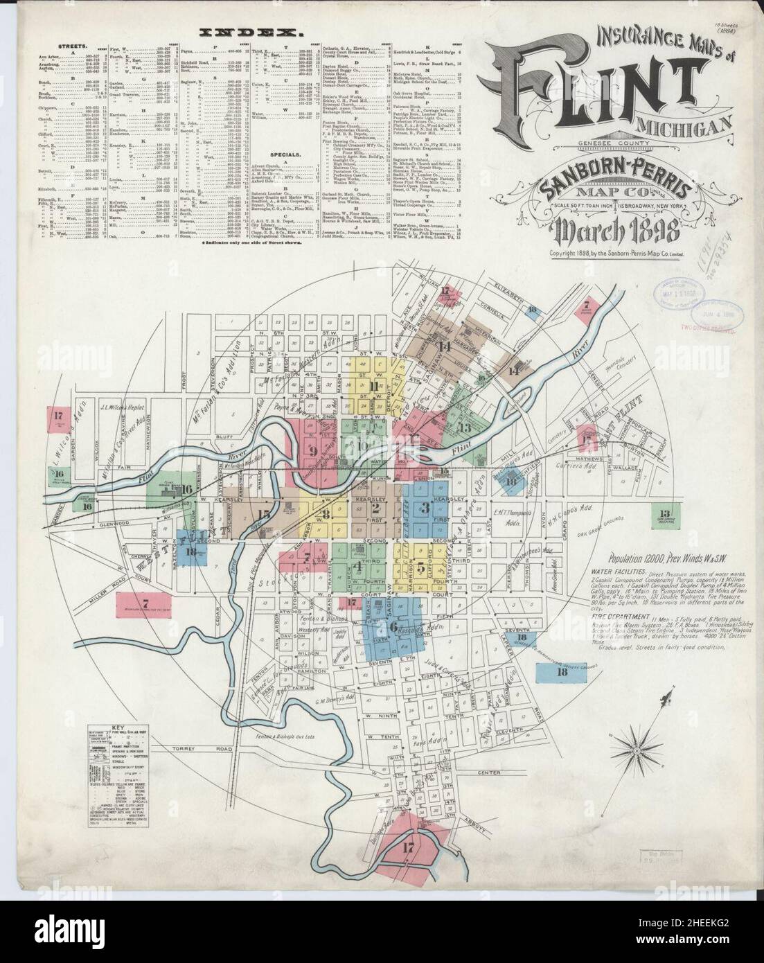 Map of flint michigan hi-res stock photography and images - Alamy