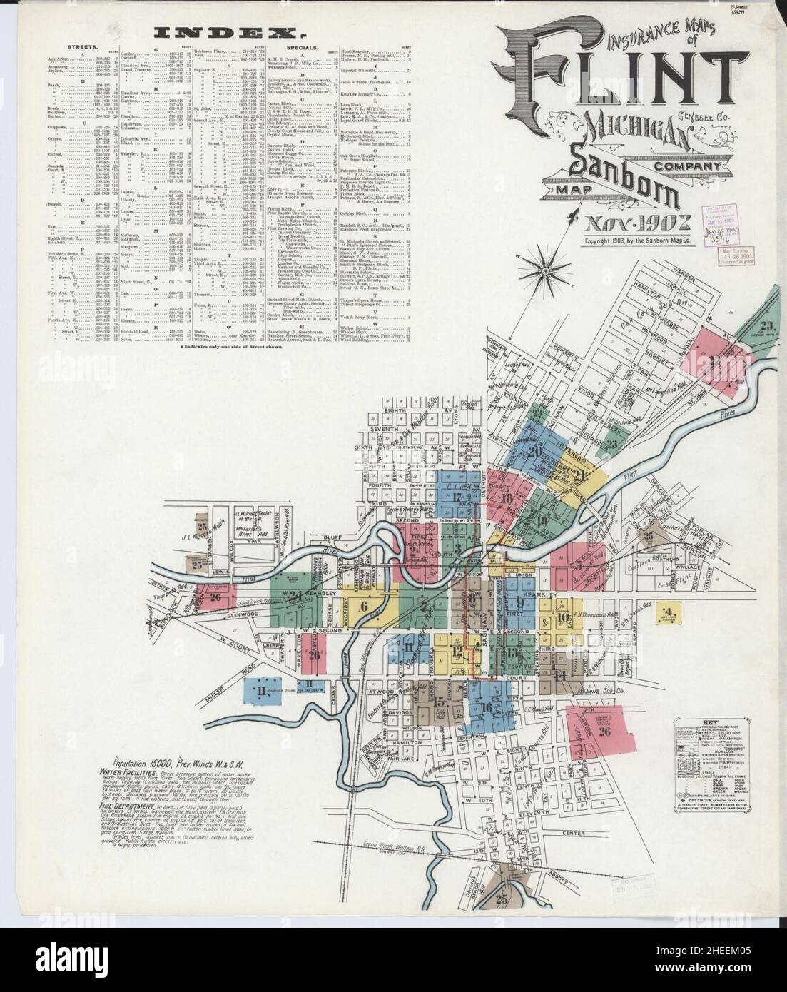 Flint michigan map hi-res stock photography and images - Alamy
