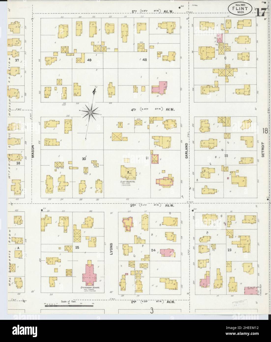 Flint michigan map hi-res stock photography and images - Alamy