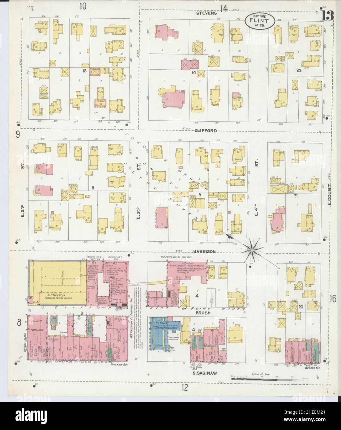 Flint michigan map hi-res stock photography and images - Alamy