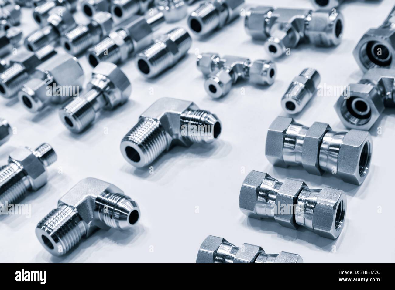 Many types of metal details industrial design background, engineering ...