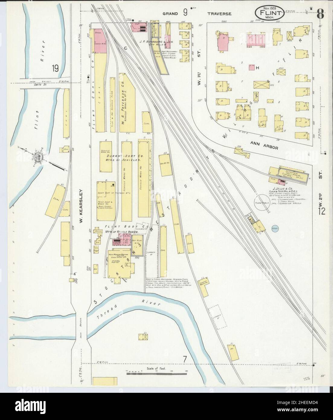 Flint michigan map hi-res stock photography and images - Alamy
