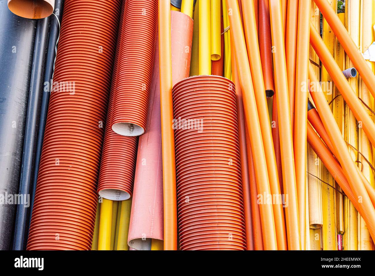 Red plastic piping hi-res stock photography and images - Alamy