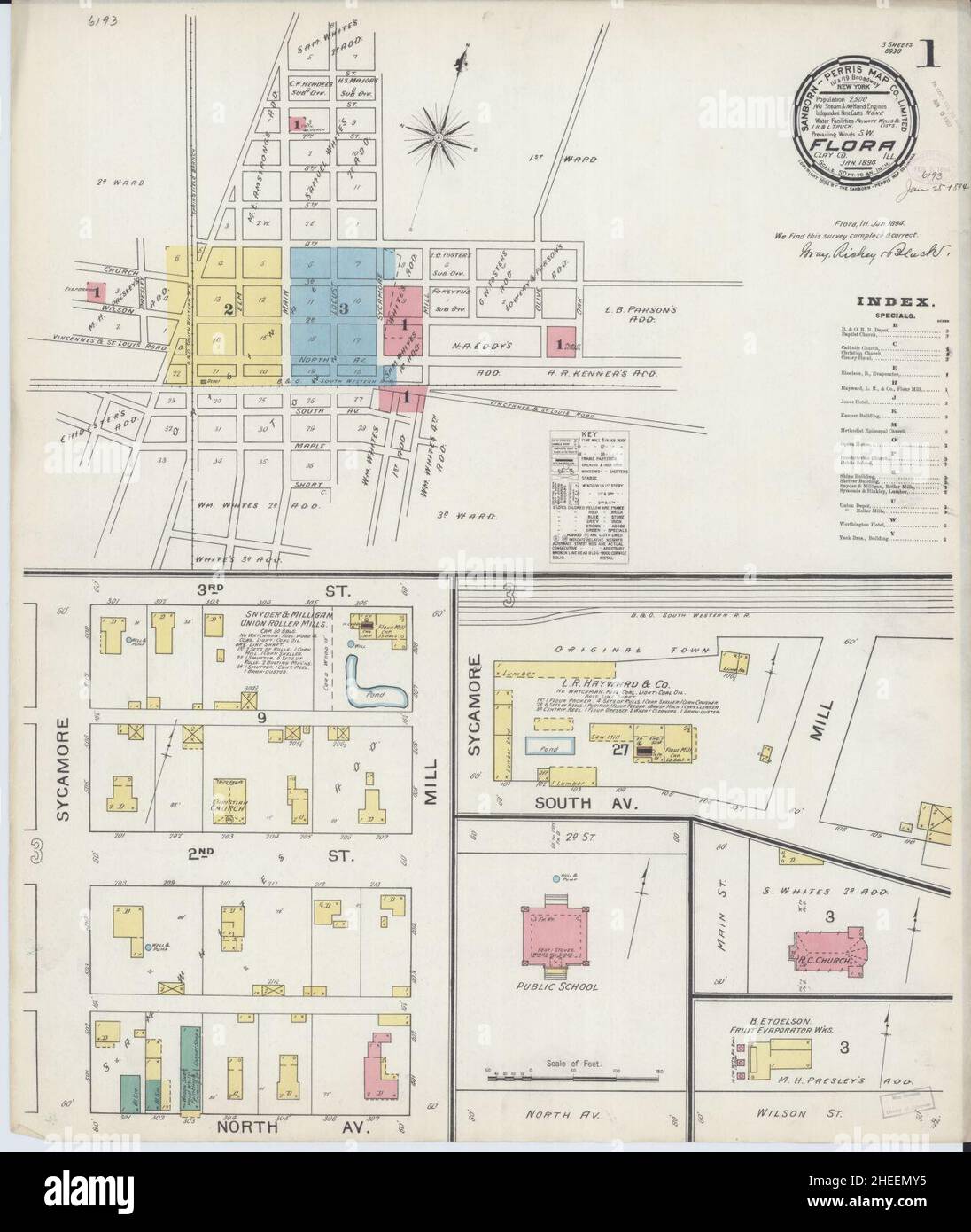 Flora illinois map hi-res stock photography and images - Alamy