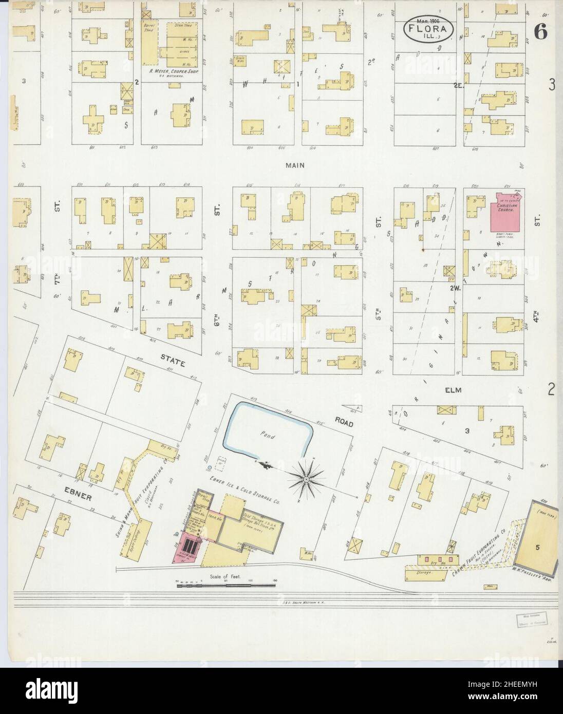Map of flora illinois hi-res stock photography and images - Alamy
