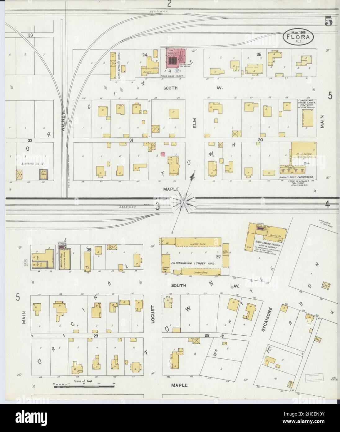 Flora illinois map hi-res stock photography and images - Alamy