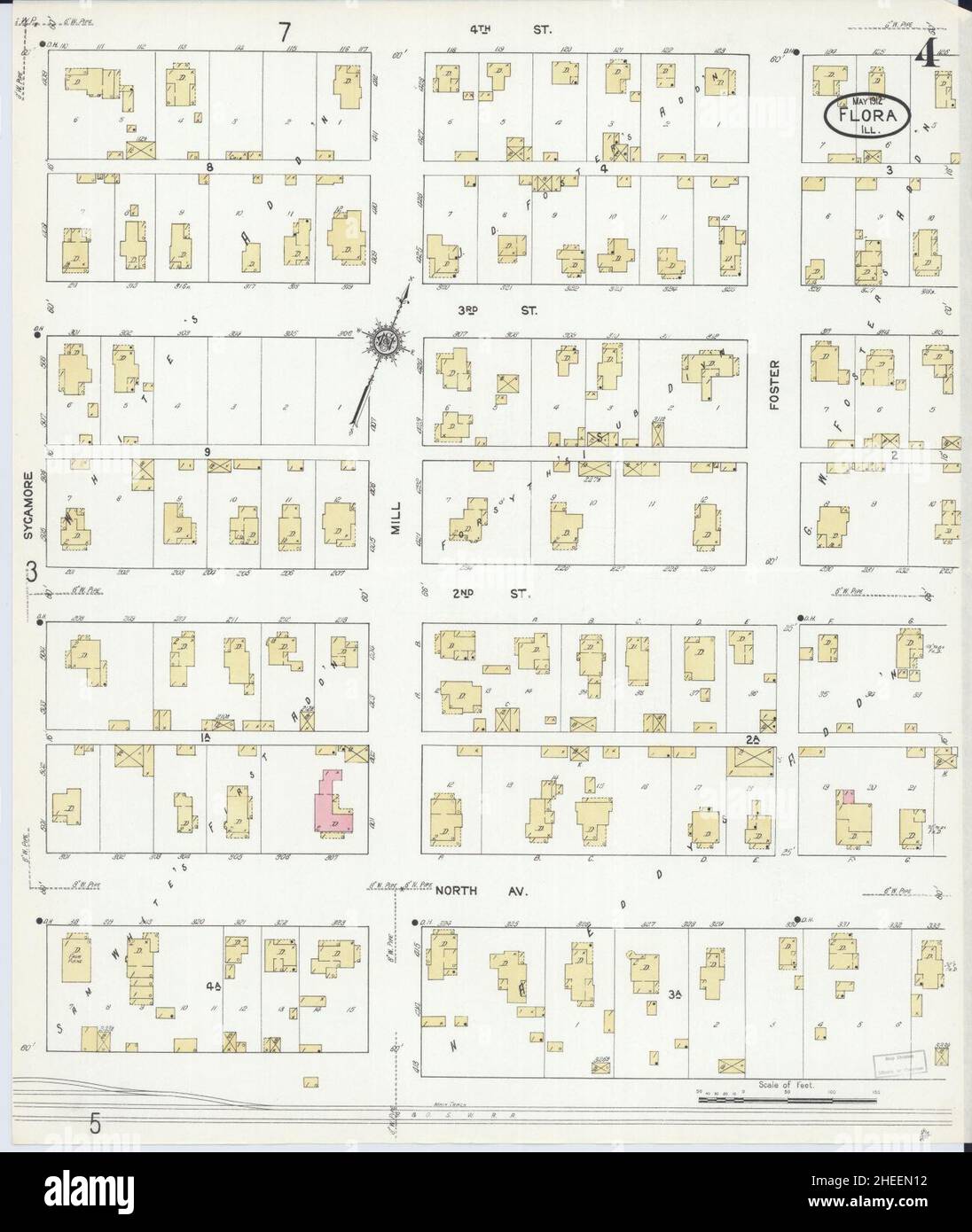 Flora illinois map hi-res stock photography and images - Alamy