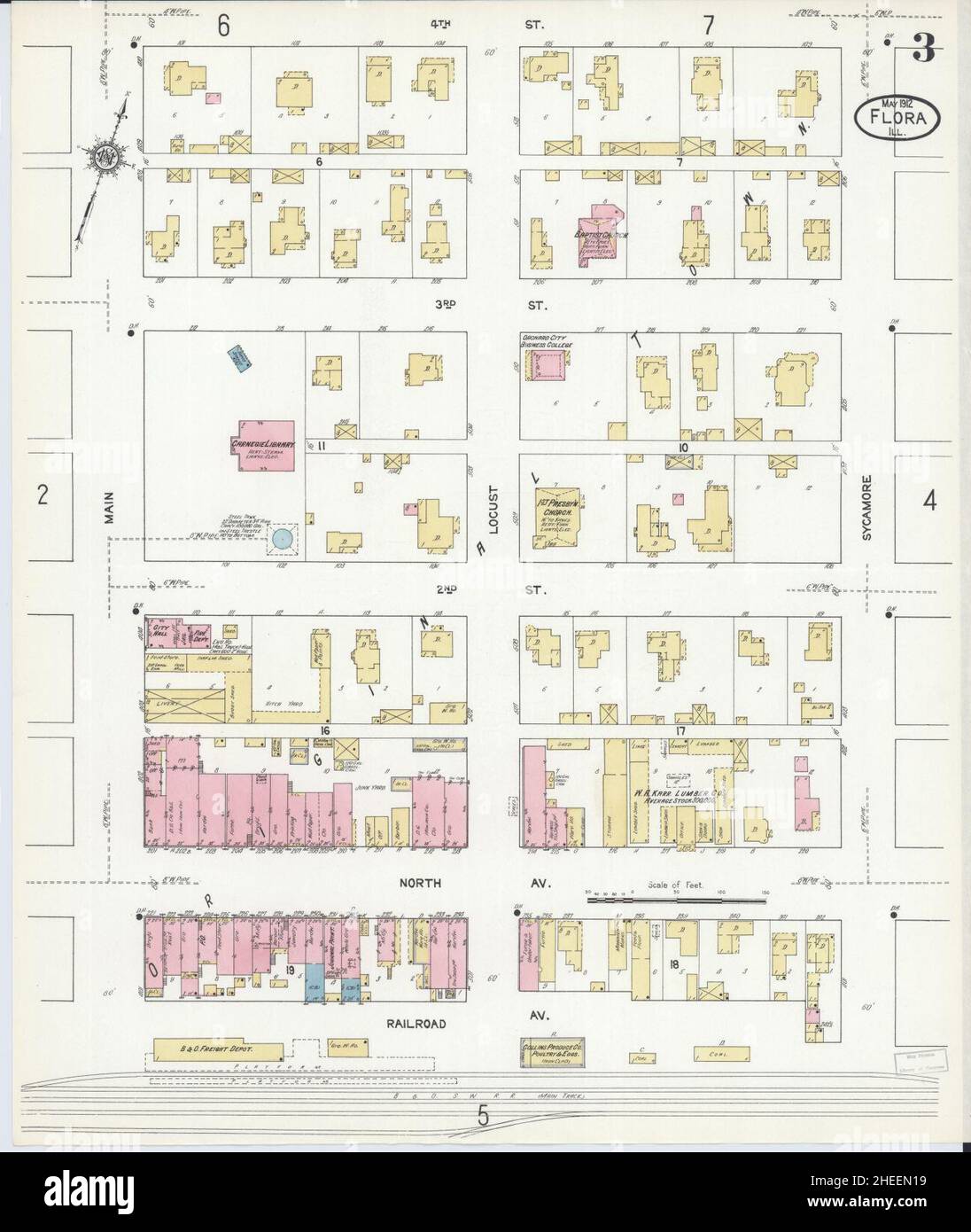 Flora illinois map hi-res stock photography and images - Alamy