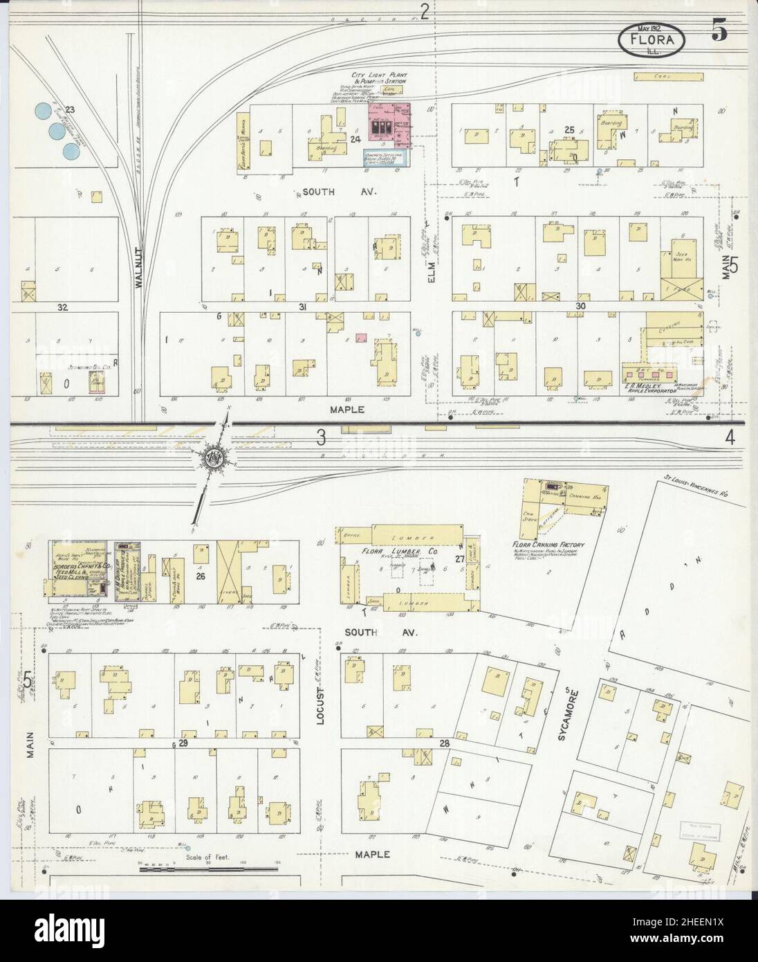 Flora illinois map hi-res stock photography and images - Alamy