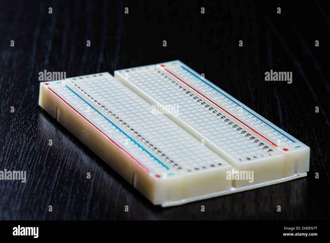 Electronics breadboard for prototyping circuits Stock Photo - Alamy