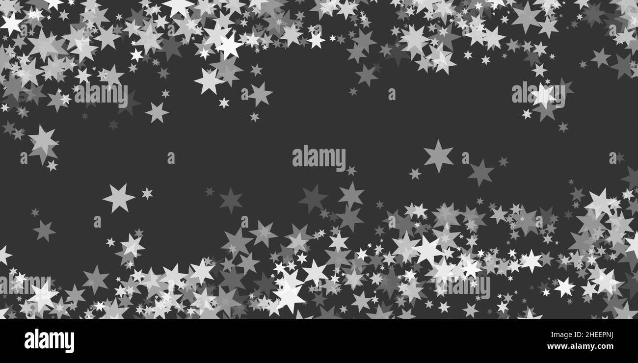 White flying stars abstract background, transparent overlay effect ...