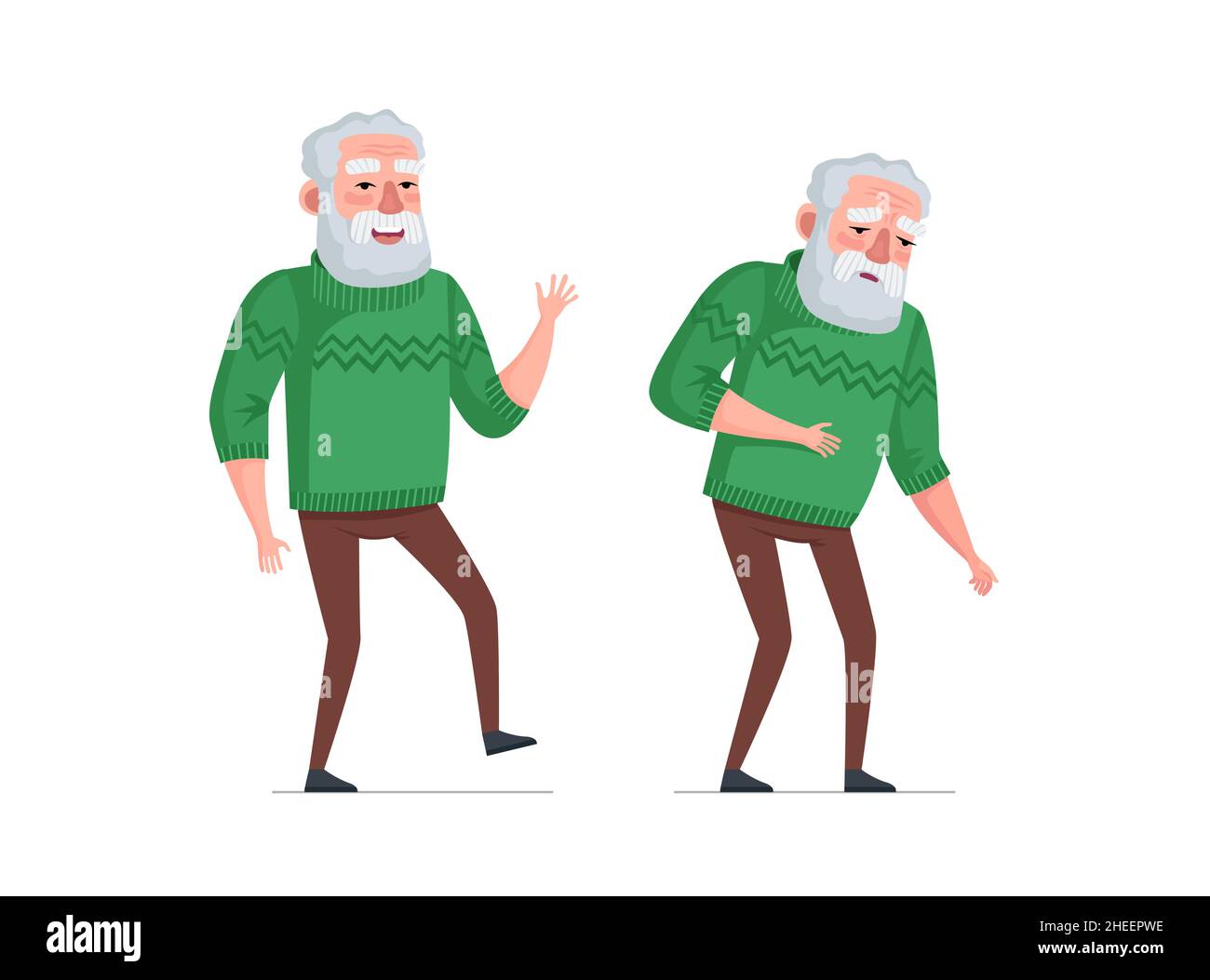 Tired pensioner Stock Vector Images - Alamy