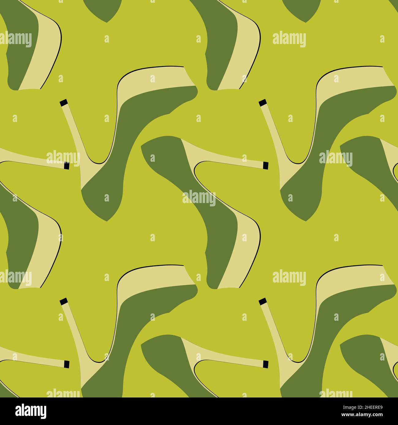 Illustration Seamless pattern on a square background - beautiful shoes ...