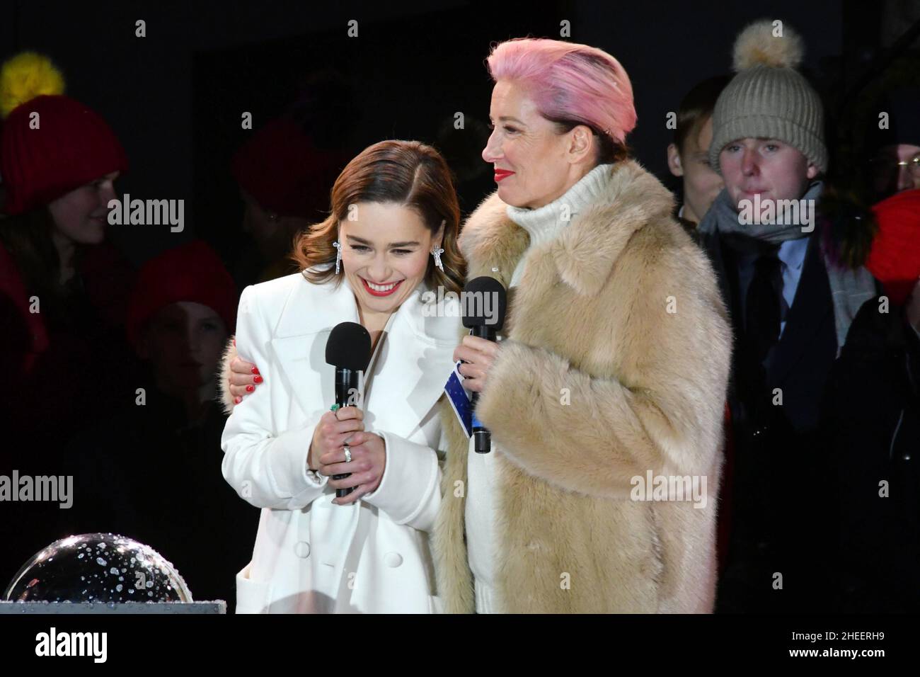 London - Britain - 20191112-Harriet ScottPaul FeigEmilia ClarkeEmma ...