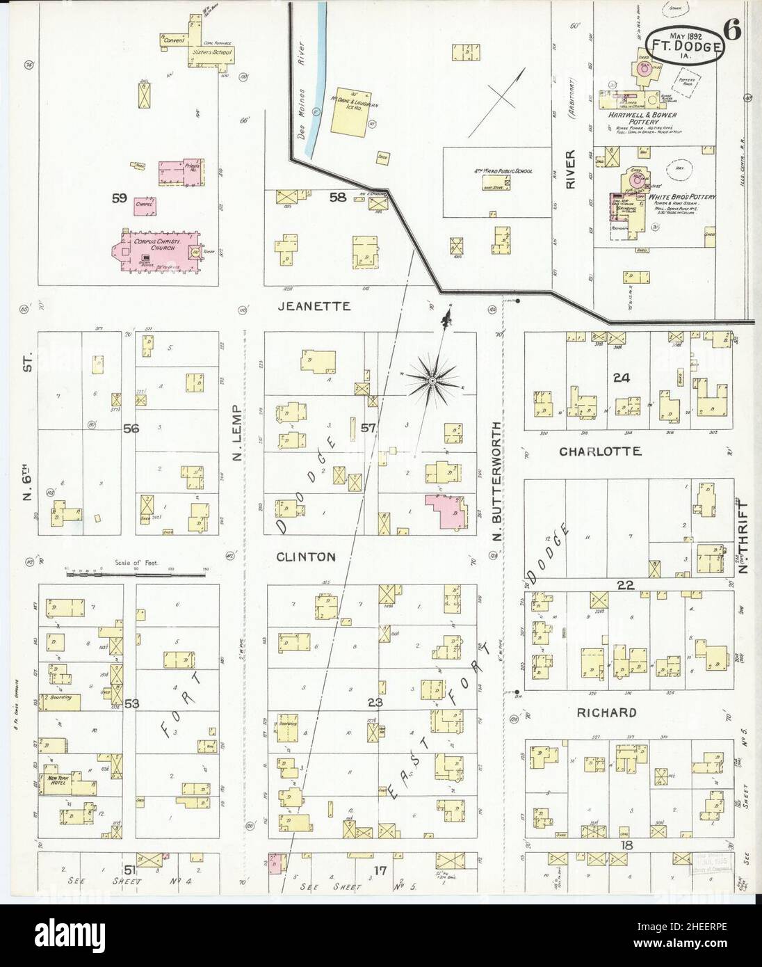 Fort dodge iowa map hi-res stock photography and images - Alamy