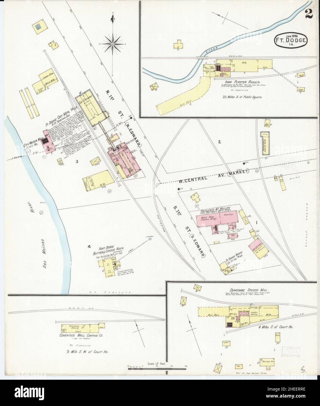 Fort dodge iowa map hi-res stock photography and images - Alamy
