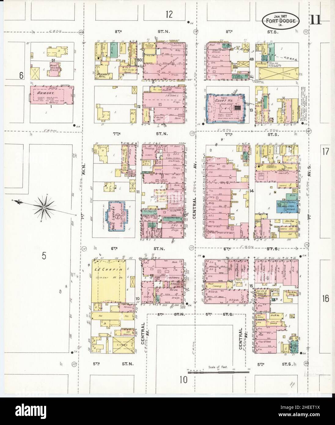 Fort dodge iowa map hi-res stock photography and images - Alamy