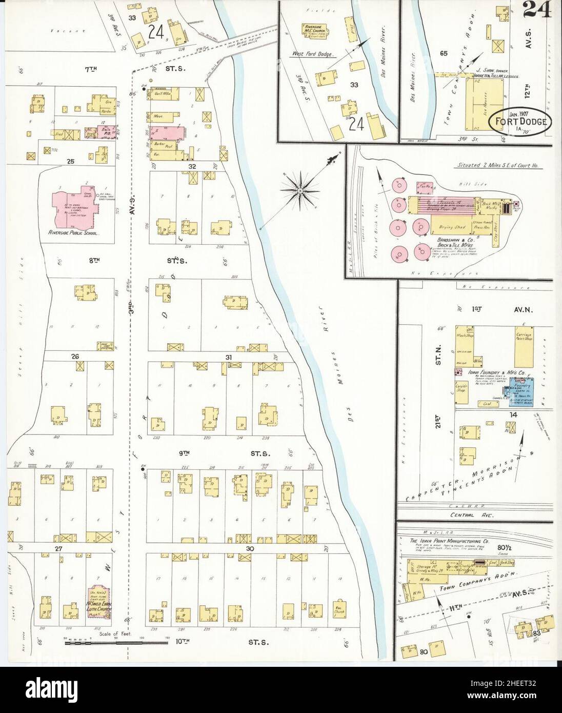 Fort dodge iowa map hi-res stock photography and images - Alamy